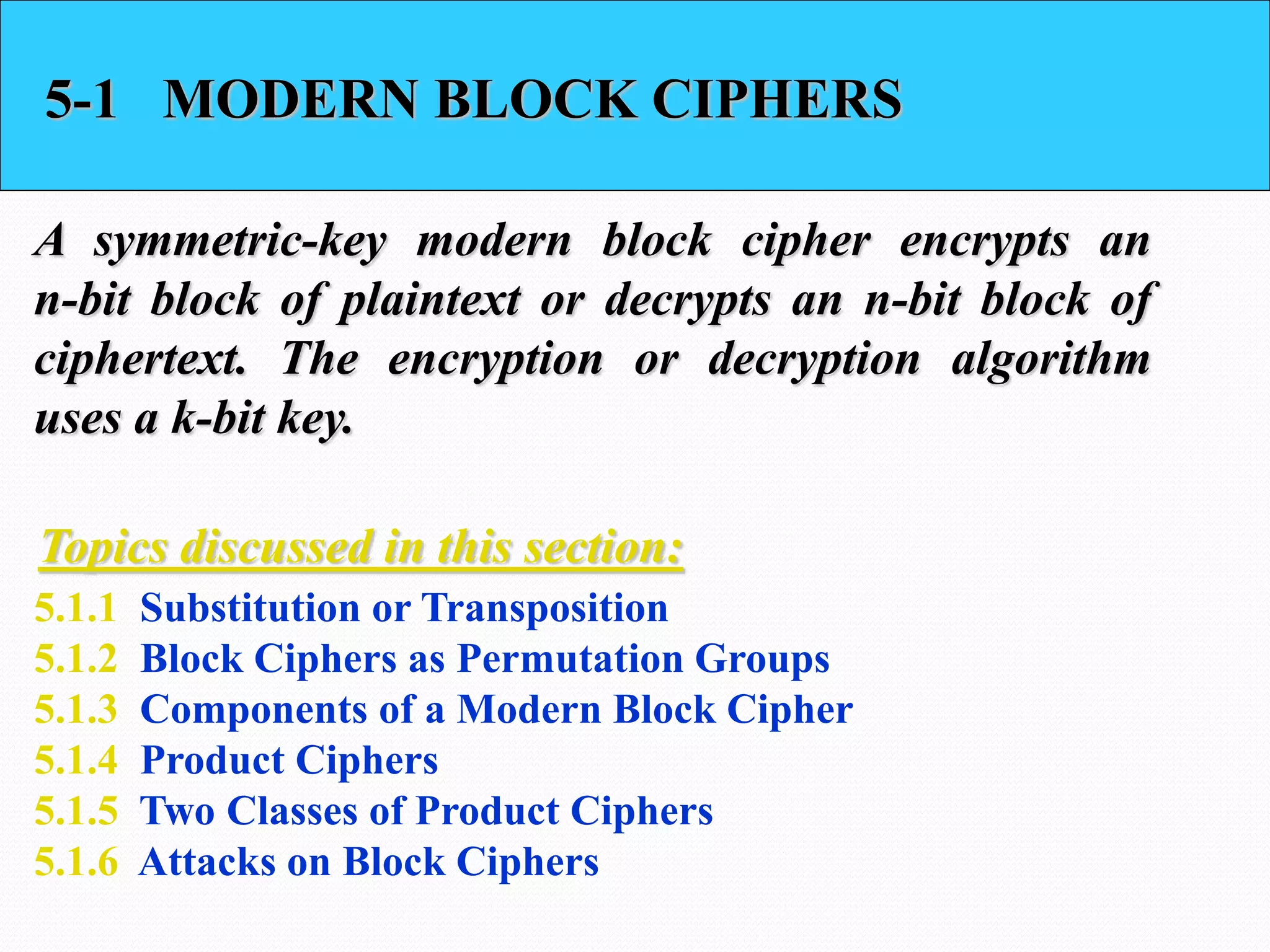 Introduction to modern_symmetric-key_ciphers | PPTX