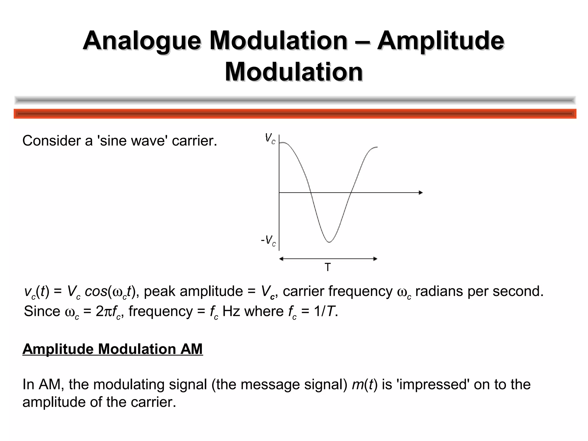 Introduction To Modulation And Demodulation Ppt
