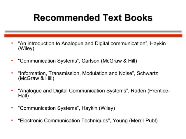 Introduction To Modulation And Demodulation Ppt