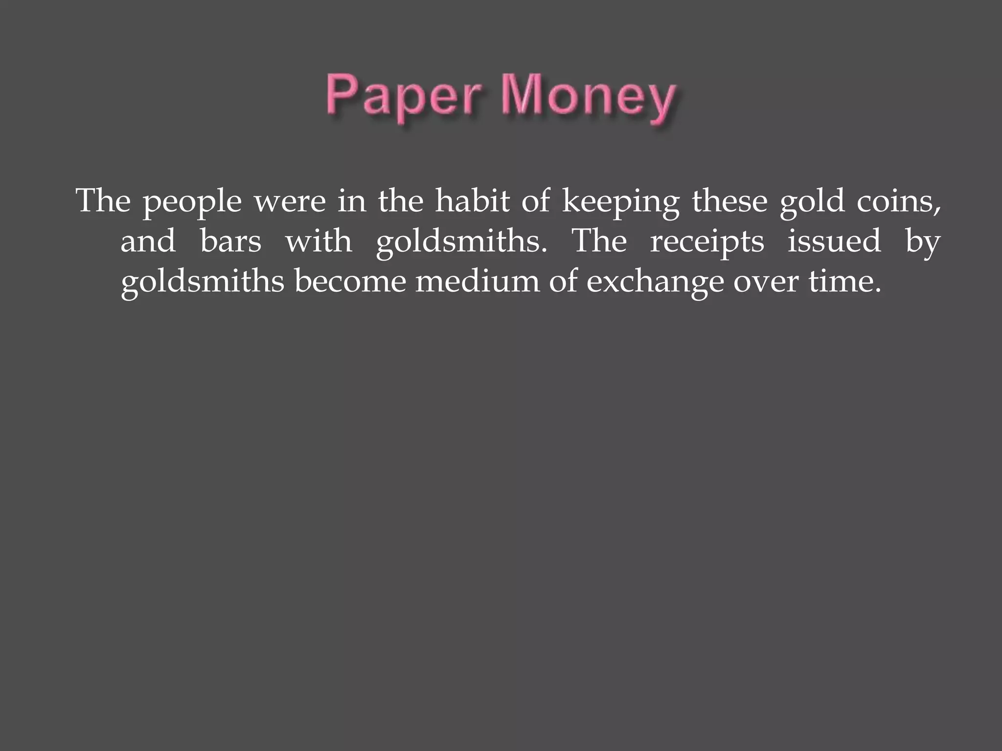 Introduction to money | PPTX