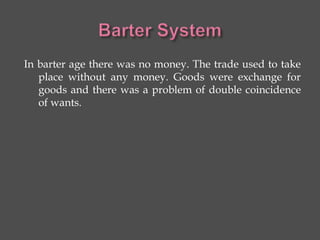 Introduction to money | PPTX
