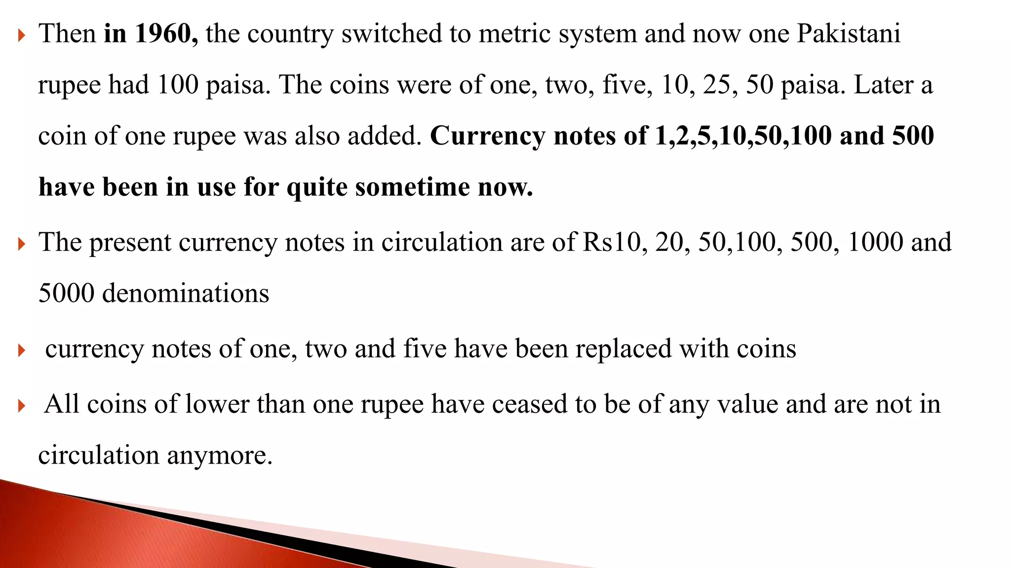 Introduction to money and history of currency notes in pakistan | PPTX