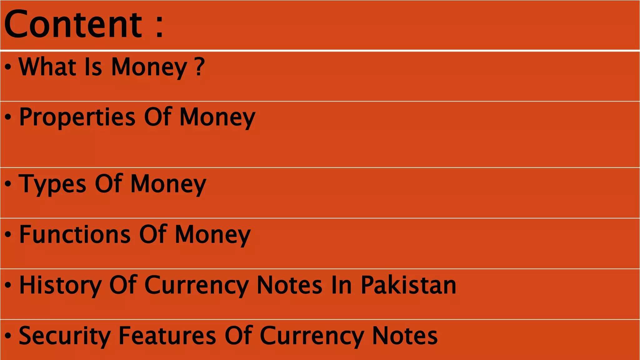 Introduction to money and history of currency notes in pakistan | PPTX