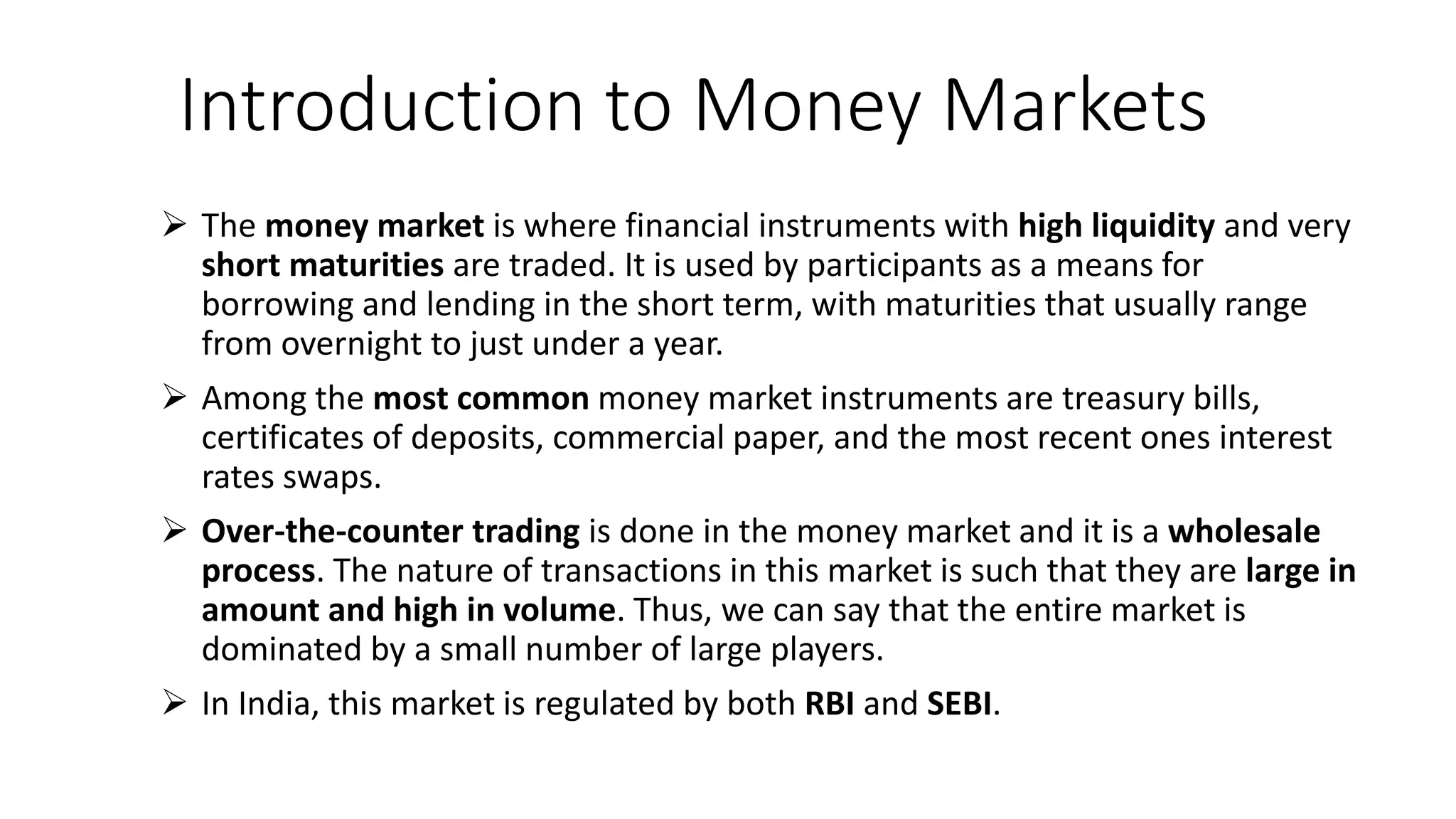 Introduction to Money Markets - PPT.pptx