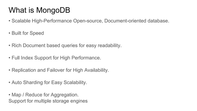 Introduction To Mongo Db Ppt