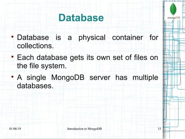 Introduction to mongodb | PPT