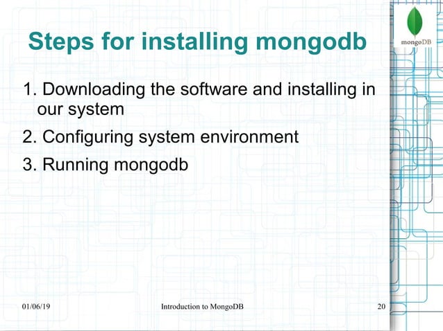Introduction to mongodb | PPT