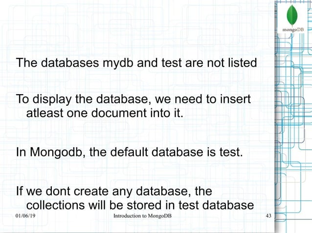 Introduction to mongodb | PPT