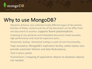Introduction to mongo db | PPTX