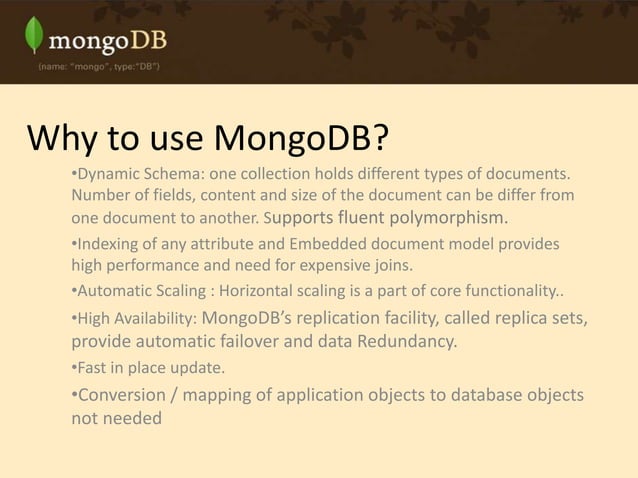 Introduction to mongo db | PPTX