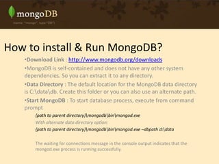 Introduction to mongo db | PPTX