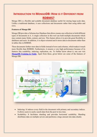 Introduction to MongoDB How is it Different from RDBMS | PDF