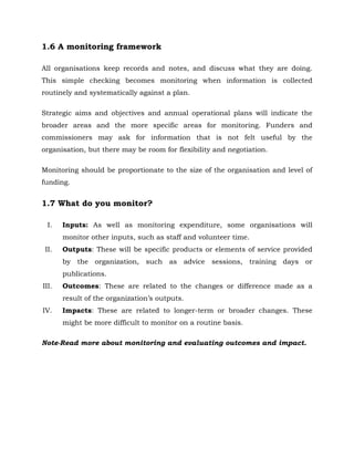 Introduction to monitoring and evaluation | PDF