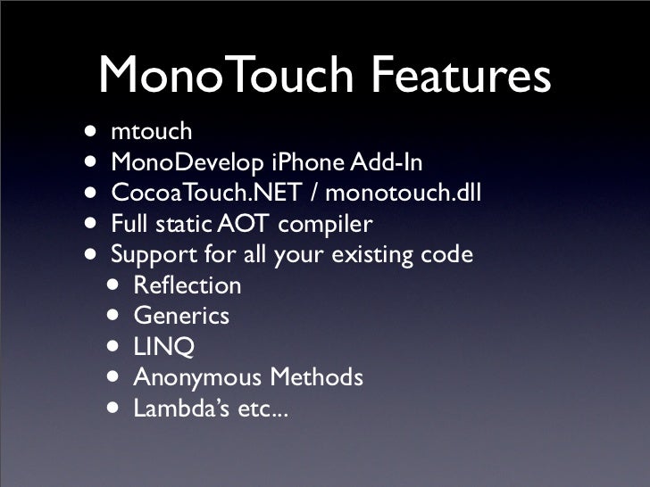 Introduction to MonoTouch and Monodroid/Mono for Android