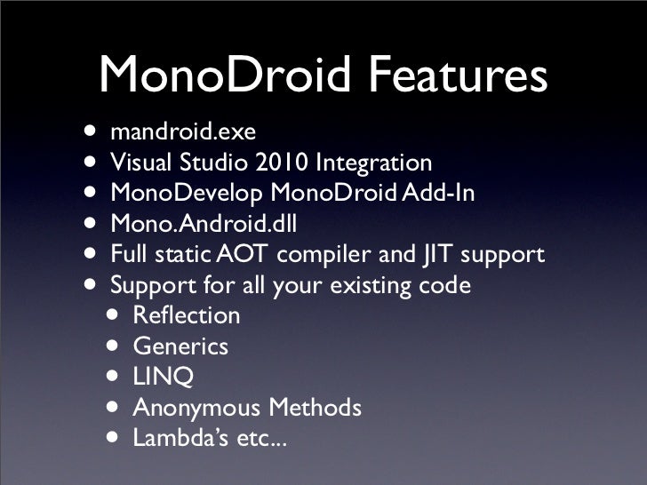 Introduction to MonoTouch and Monodroid/Mono for Android