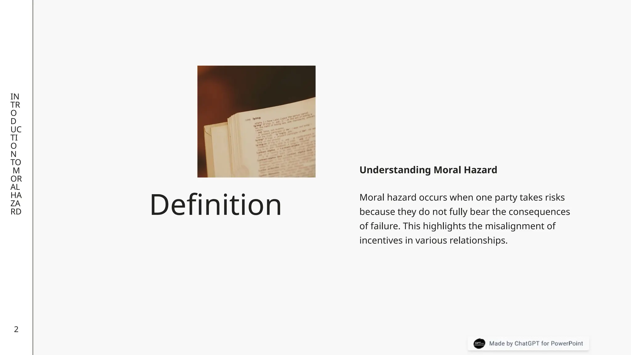 INTRODUCTION TO MORAL HAZARD.pptx Moral Hazards.pptx