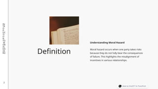 INTRODUCTION TO MORAL HAZARD.pptx Moral Hazards.pptx