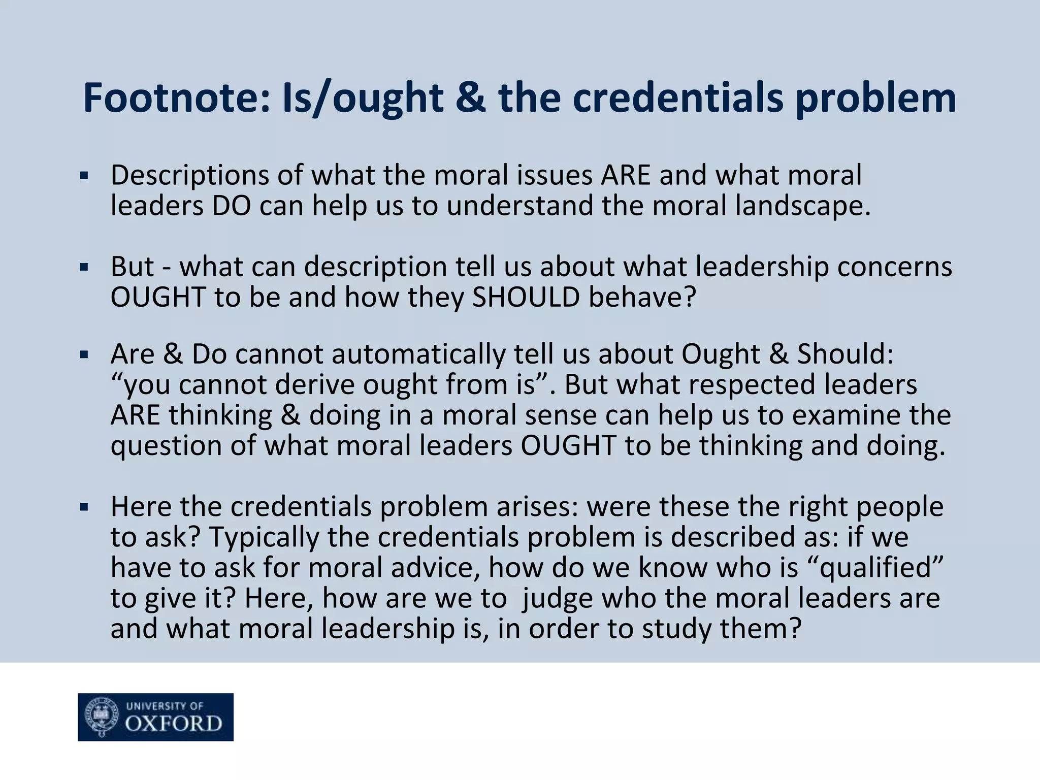 Introduction To Moral Leadership | PPTX
