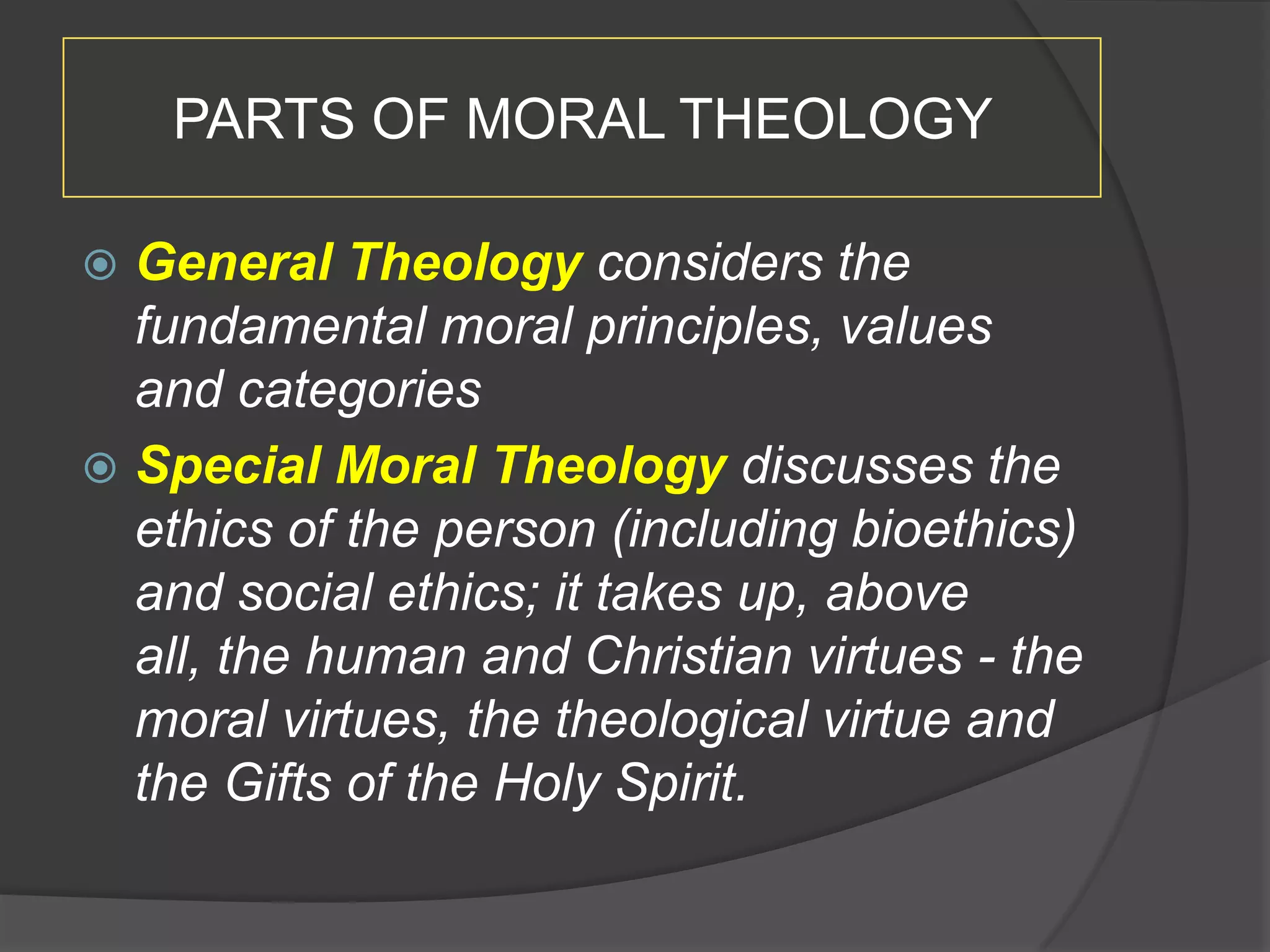 Introduction to moral theology | PPTX