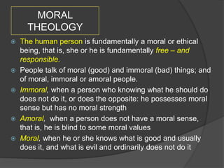 Introduction to moral theology | PPTX
