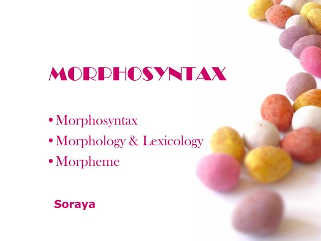 Introduction to morphosyntax | PDF