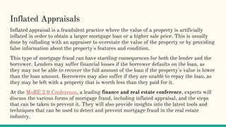Introduction To Mortgage Fraud- A Guide By MoRE 2.0 Conference | PPTX