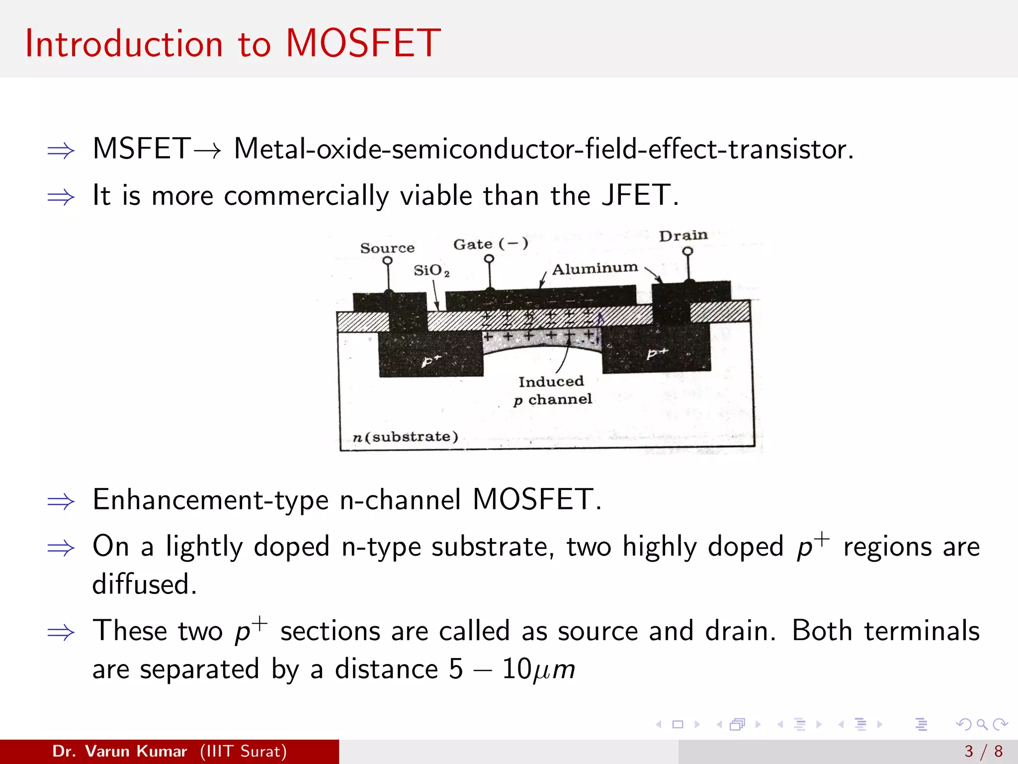 Introduction to MOSFET | PDF