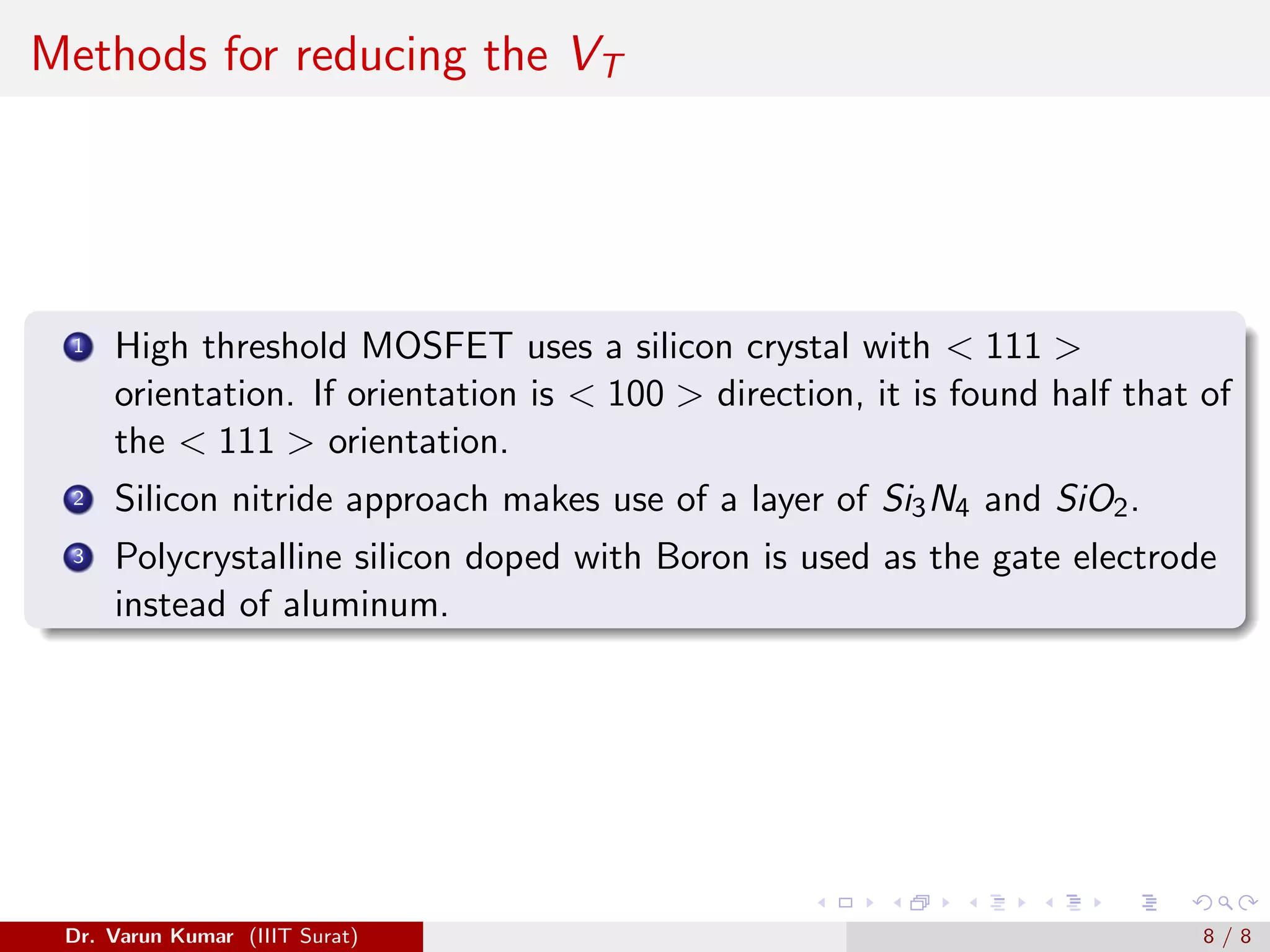 Introduction to MOSFET | PDF