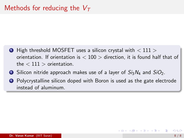 Introduction to MOSFET | PDF | Physics | Science