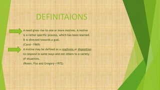 INTRODUCTION TO MOTIVES BY PRACHI SANJAY SABLE | PPTX