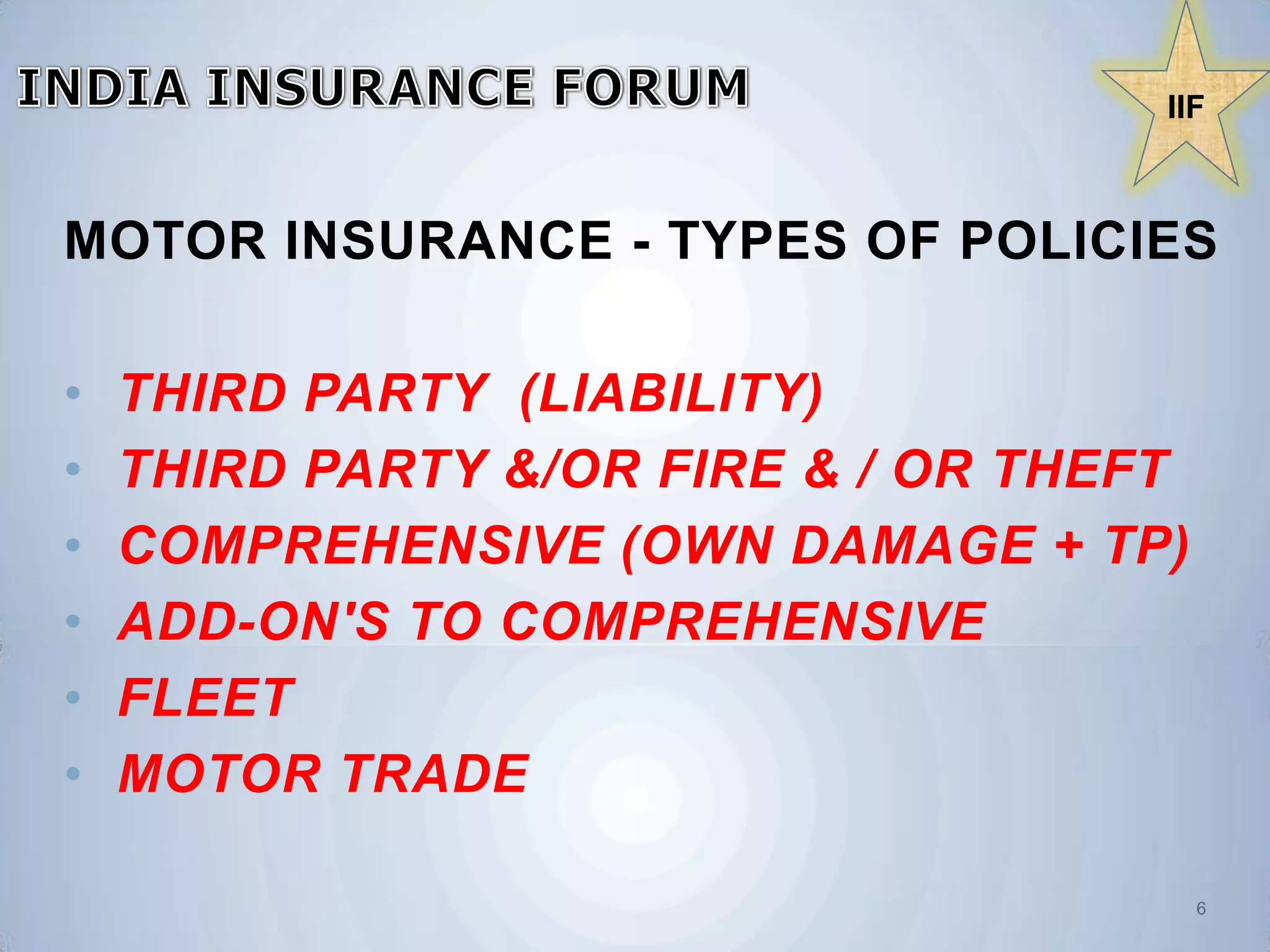 Introduction To Motor Insurance | PPTX