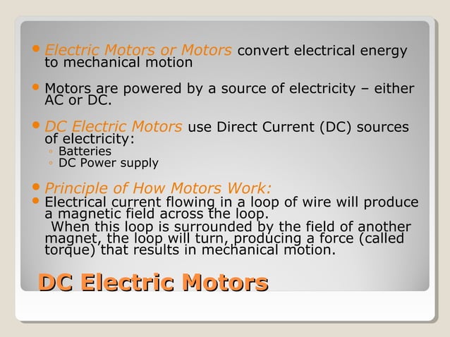 Introduction to motors | PPT
