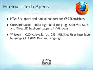 Introduction to mozilla and its projetcs | PPT