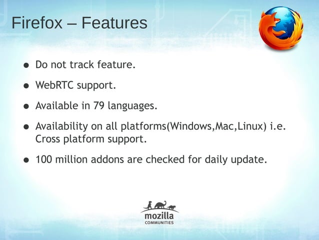 Introduction to mozilla and its projetcs | PPT