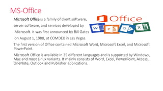 Introduction to Microsoft office | PPTX