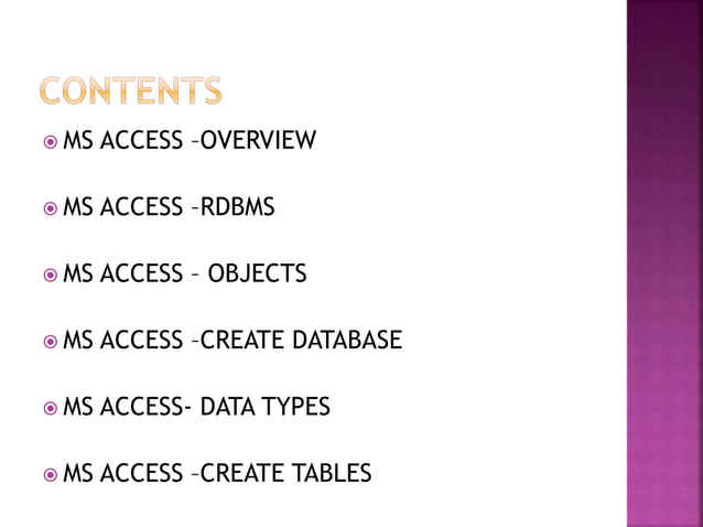 Introduction To Ms Access Pptx Databases Computer Software And Applications
