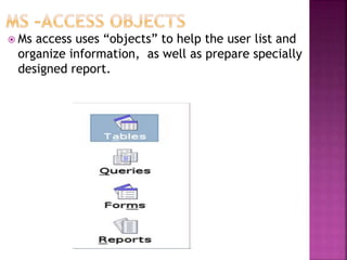 Introduction to ms access | PPTX