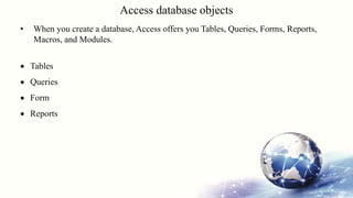 Introduction to ms access database | PPTX