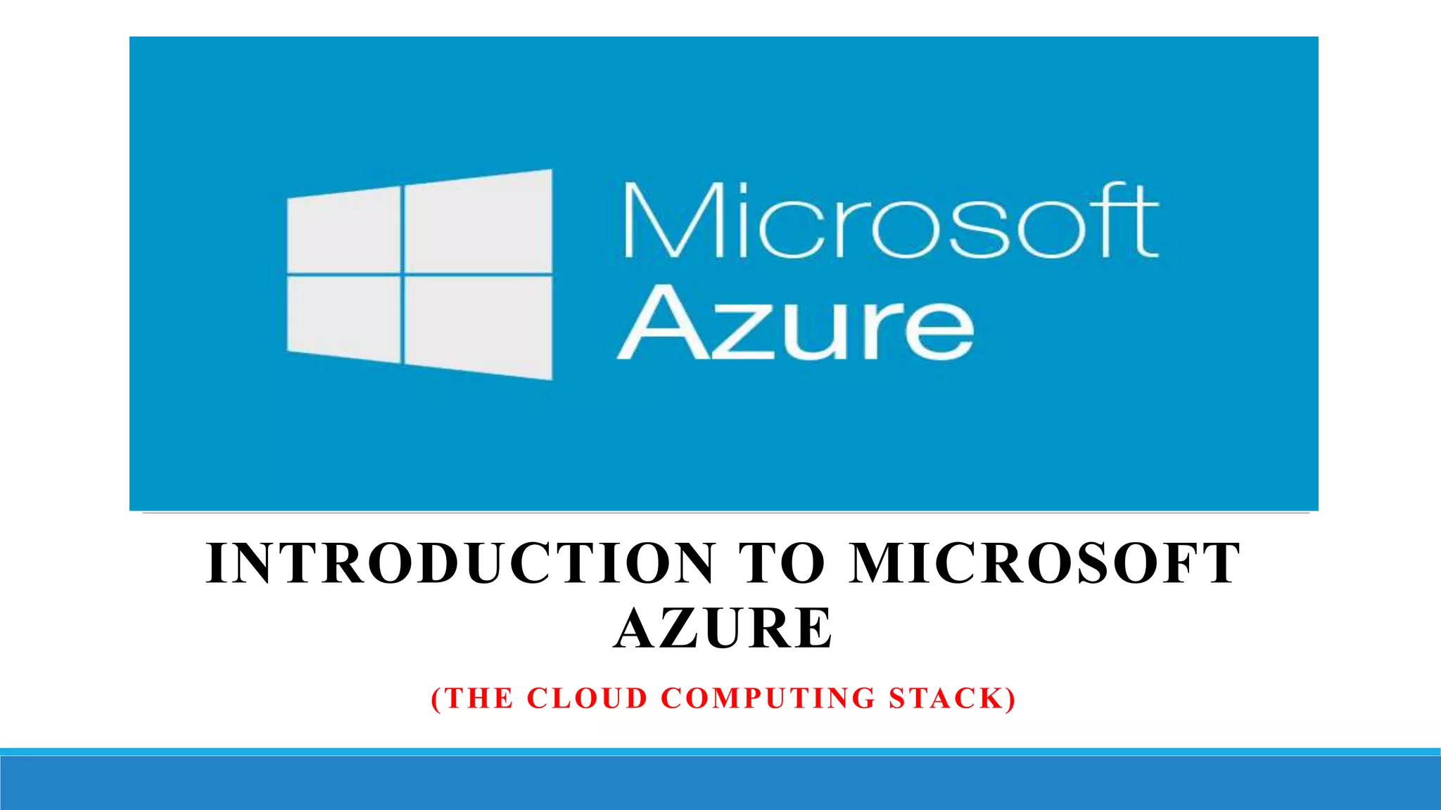 Introduction to Microsoft Azure 101 | PPTX