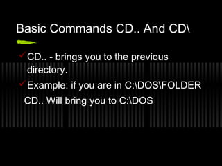 Introduction to ms dos | PPT