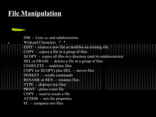 Introduction to ms dos | PPT
