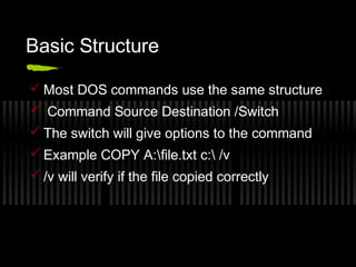 Introduction to ms dos | PPT