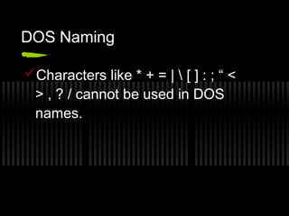 Introduction to ms dos | PPT