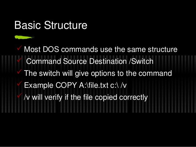 Introduction to ms dos