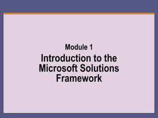 Introduction to MSF | PPT