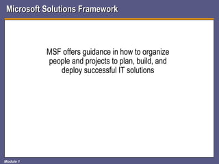 Introduction to MSF | PPT