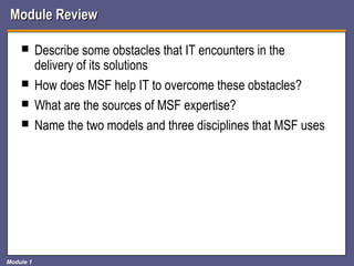 Introduction to MSF | PPT