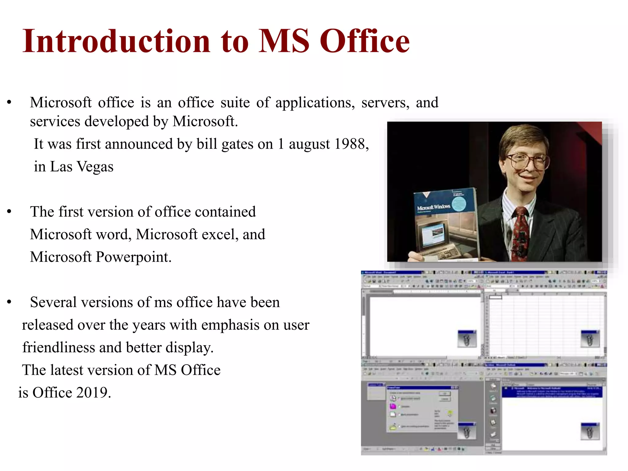 Introduction to ms office | PPTX