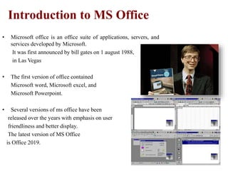 Introduction to ms office | PPTX