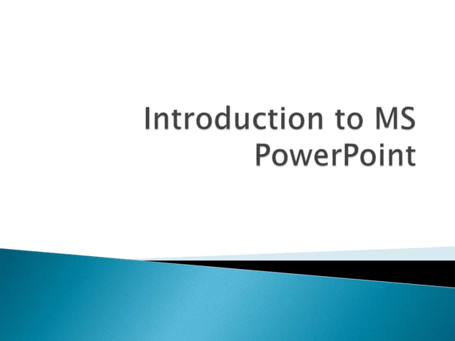 Introduction to ms power point Grade 9 | PPTX